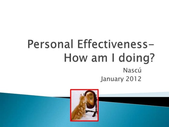 Personal effectiveness presentation | PPTX | Resume Writing and Advice | Job Search