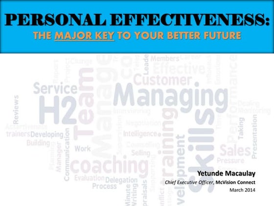 Personal effectiveness presentation | PPTX | Resume Writing and Advice ...