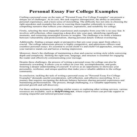 Personal Essay For College Examples.pdf
