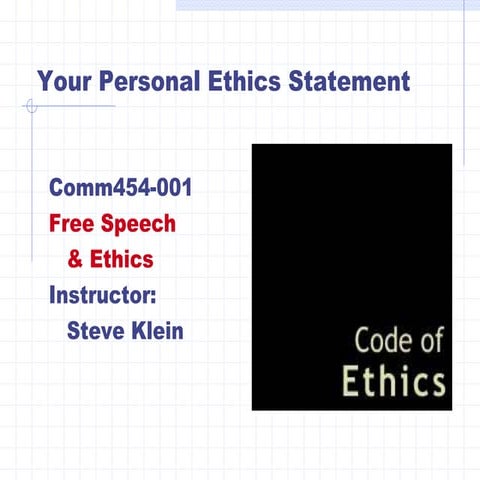 Personal Ethical Statement Presentation(1).ppt