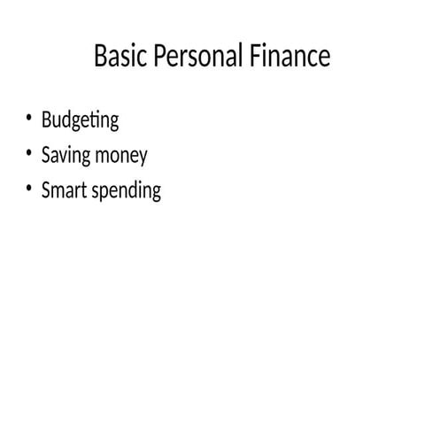 Personal Finance Presentation slide hữu ích | PPTX