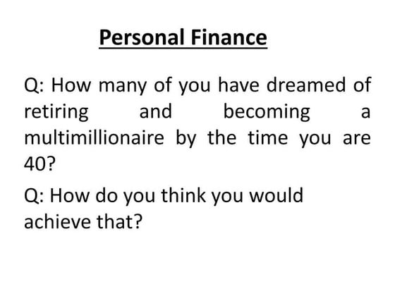 Personal Finance 1.01 PPT | PPTX