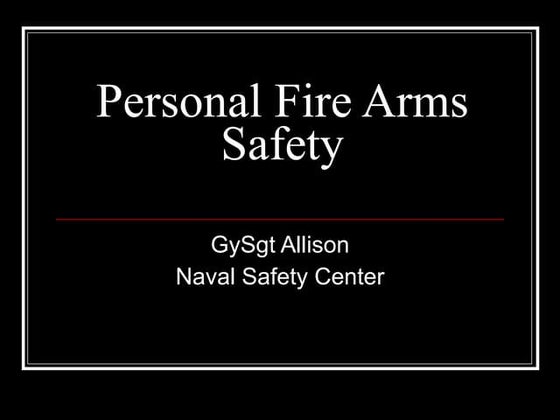 Gun safety | PPTX