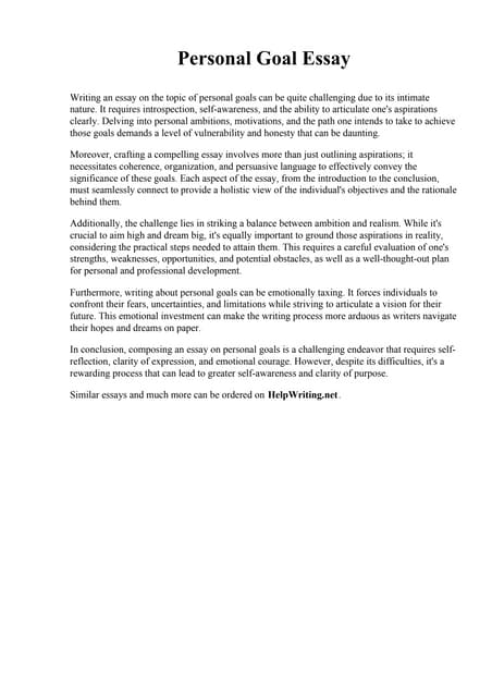 My Goals In Life Essay.pdf | Homework and Study | Education