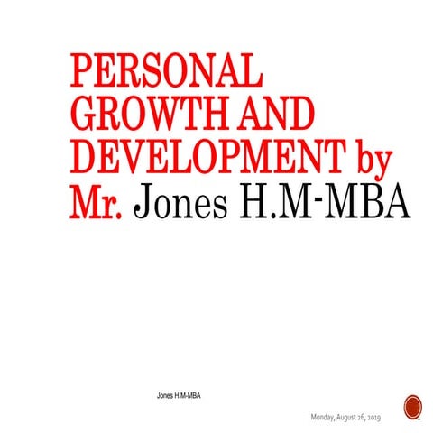 Personal growth and development | PPT