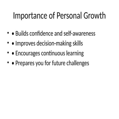 Personal Growth slide that helps you to minimize stress | PPTX