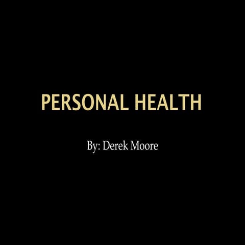 Personal health 3 | PPT