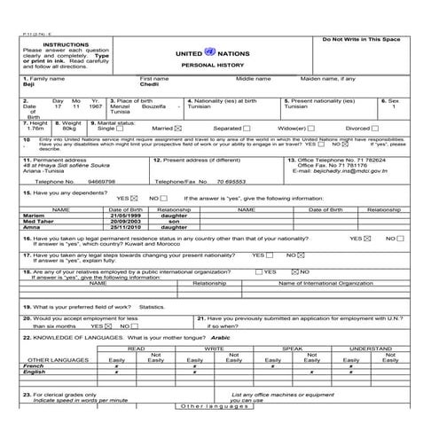 Personal history p11_form | PDF