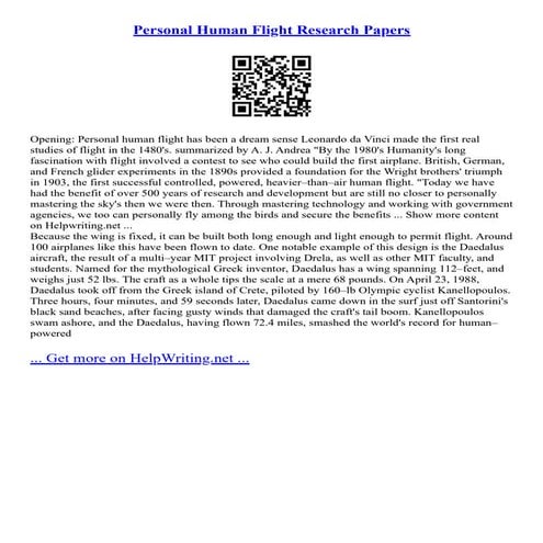 Aviation Essay Examples | PDF