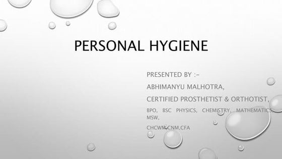 Wash in Schools Program (WinS) powerpoint presentation) | PPTX