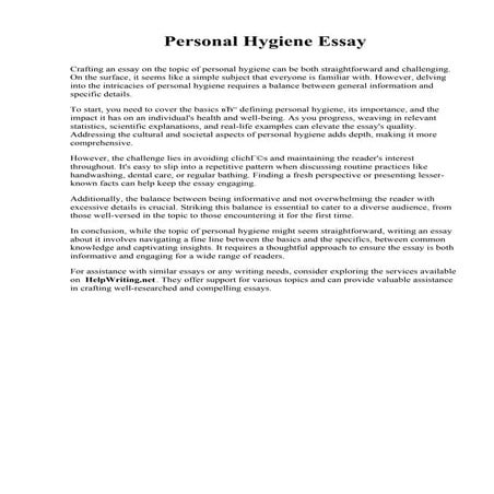 Essay Cleanliness.pdf
