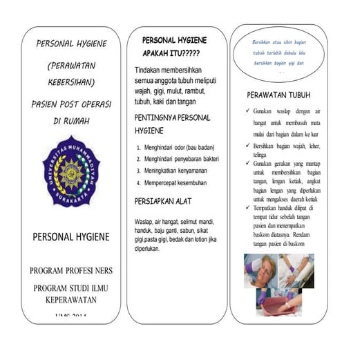 Personal Hygiene Leaflet Docx