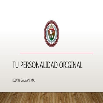 Personalidad original | PPTX