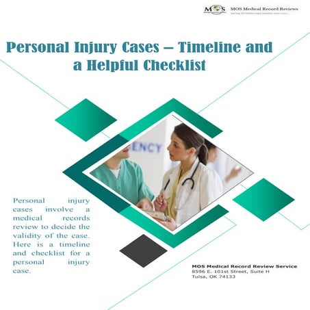 Personal injury cases – timeline and a helpful checklist | PDF ...