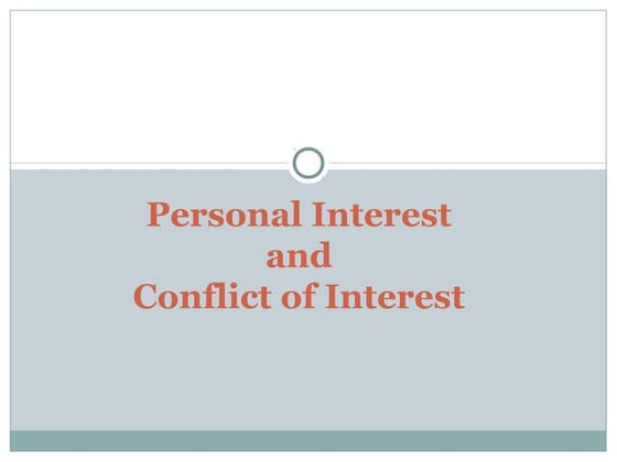 Conflicts of interest | PDF | Publishing Industry | Industries