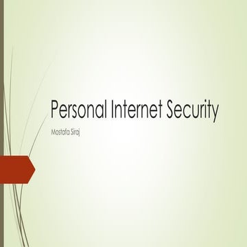 Personal internet security | PPT