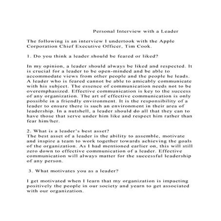 Assignment 3 Apple Computer Leadership ReportThe Apple Computer C.docx
