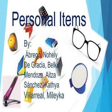 Personal items | PPTX