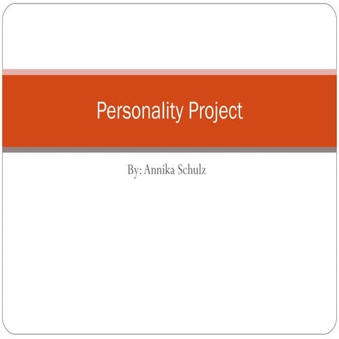 Personality Projeect | PPT