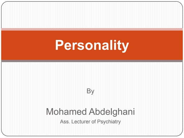 Presentation of personality | PPT