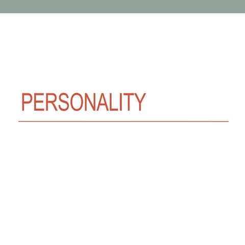 Personality | PPT | Free Download