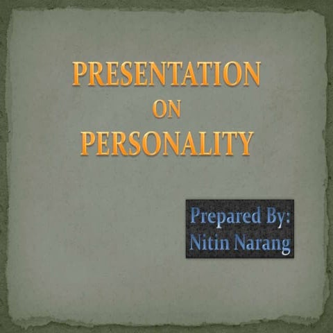 Personality | PPTX