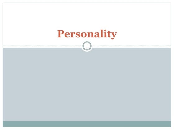 Personality | PPTX