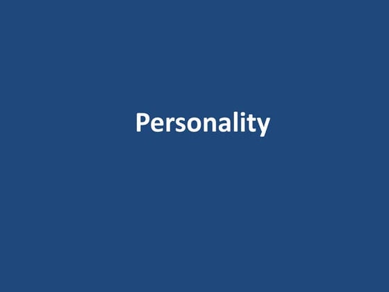 Ppt on personality psychology nursing foundation | PPT