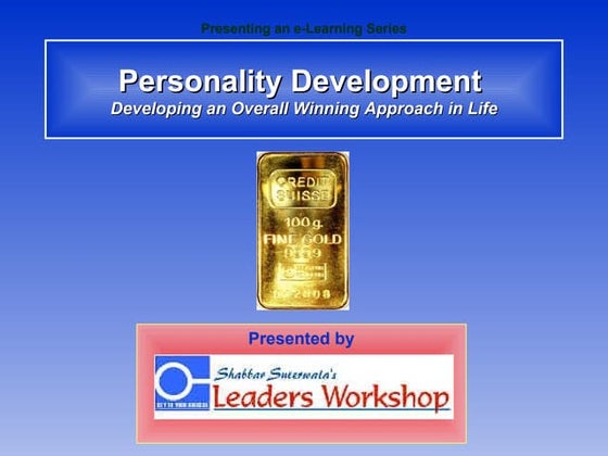 Personality development plan | PPT