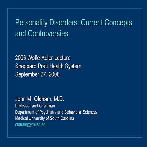 Unit 10 personality disorders 1 | PPT