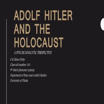 Personality Analysis of Adolf Hitler | PPTX