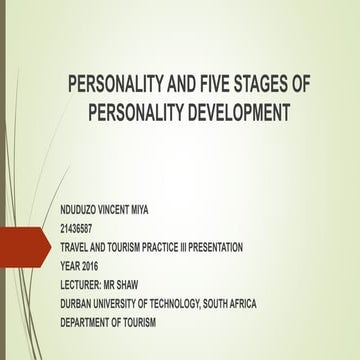 Personality and four stages of personality development | PPTX