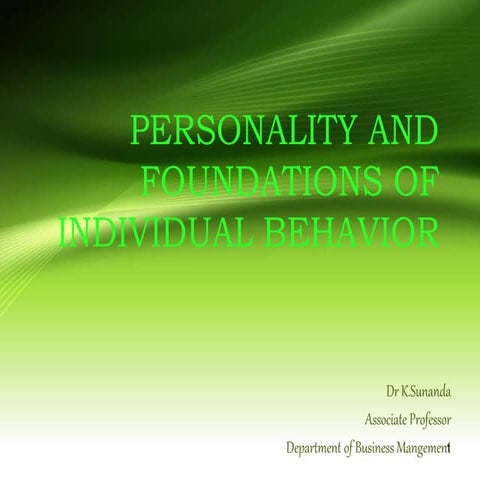 Personality and Foundations of individual behavior ppt.pptx