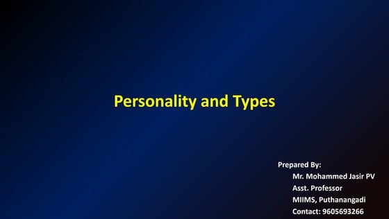 Personality ppt | PPT
