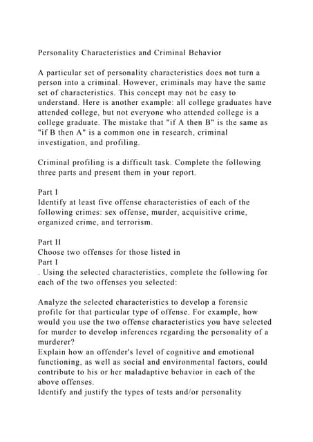 CRIMINAL PROFILING | PPTX