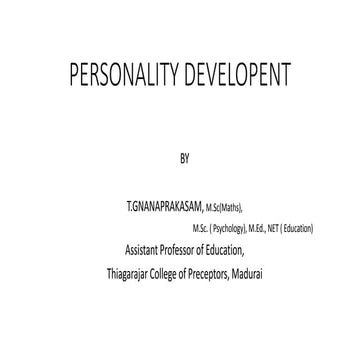 PERSONALITY DEVELOPENT | PPT