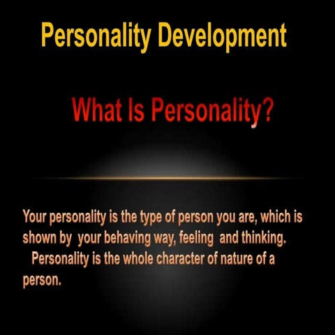 Personality development | PPTX