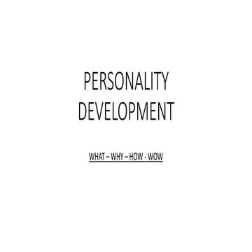 Personality development | PPTX