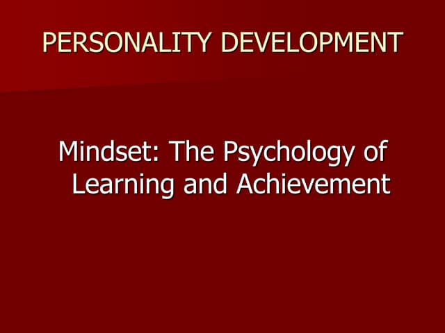 Growth mindset | PPT