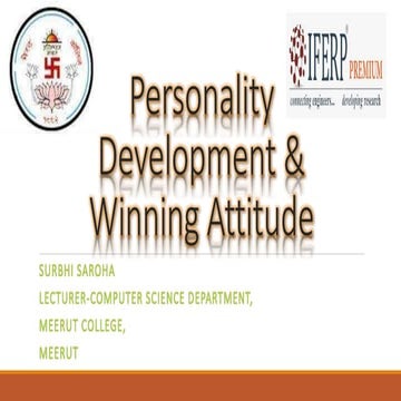 Personality development & winning attitude | PPTX