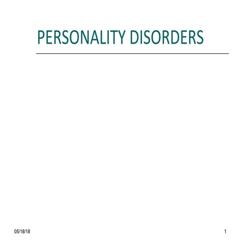 Personality disorder | PPT