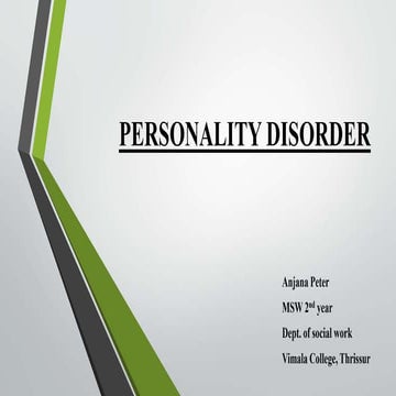 Personality disorder | PPTX
