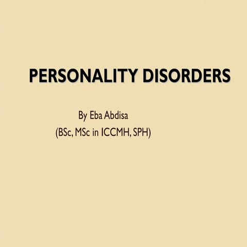 personality disorder.ppt nursing students | PPT