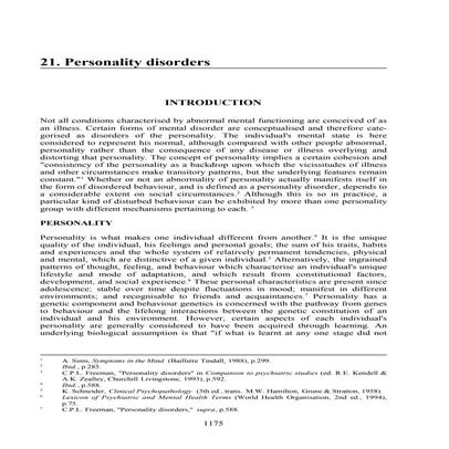 Personality disorders | PDF