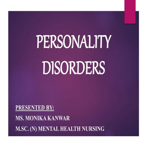 Personality disorders | PPTX