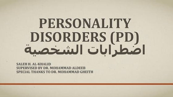 Personality disorders, mental health condition where people have a ...