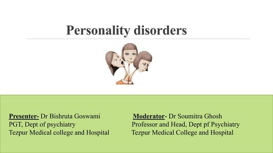 Personality disorders | PPT