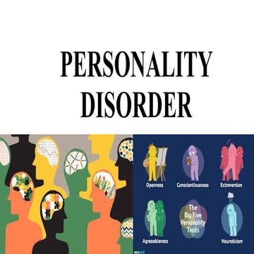 In this slides you will get to know about personality disorder and ...