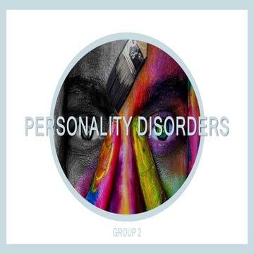 Personality Disorders | PPTX