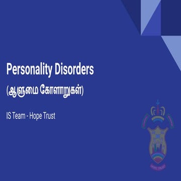 Personality Disorders | PPT